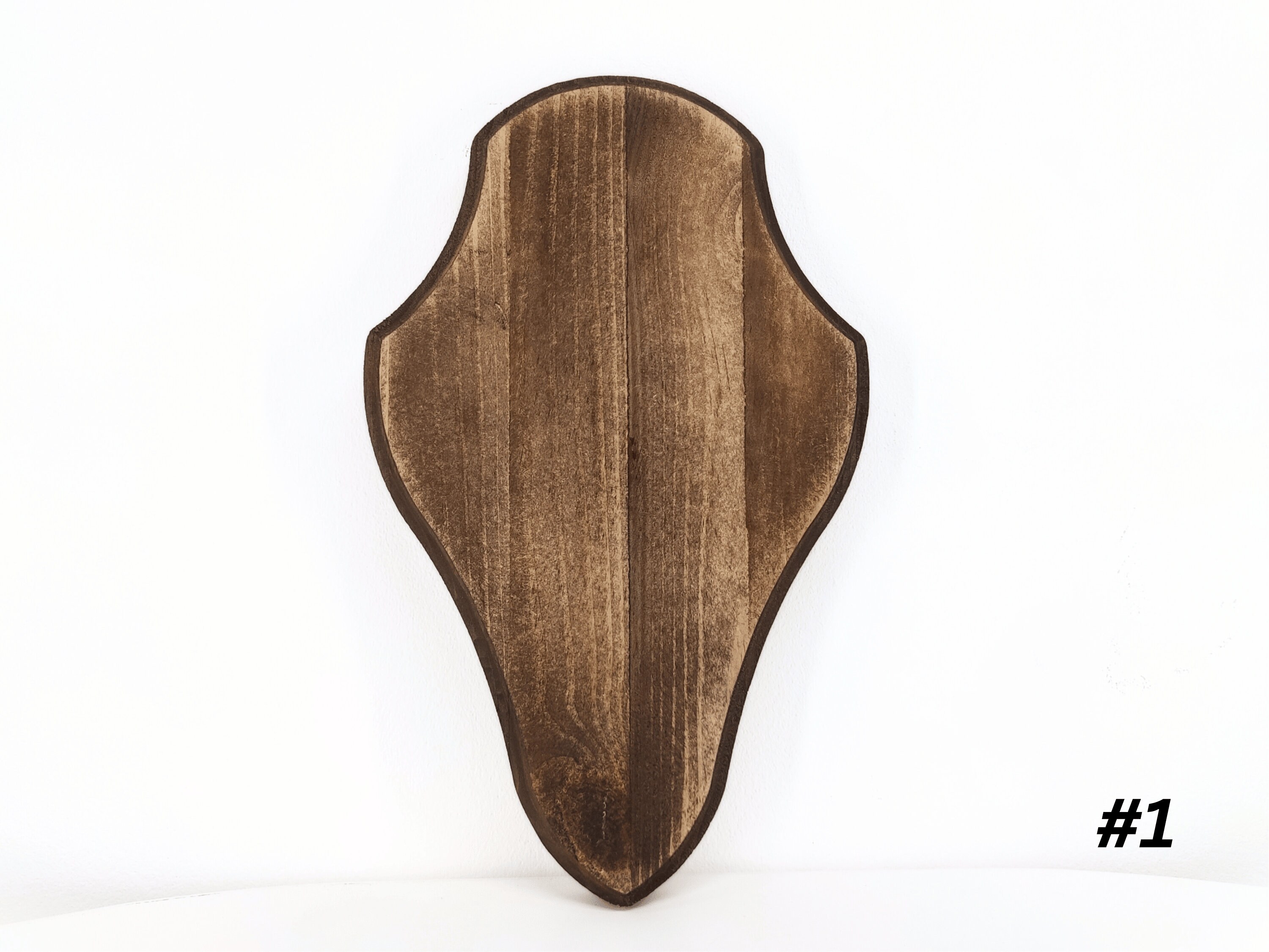 Wooden Hunting Trophy Shield for Wolf Skull, Carved Hunter's Trophy ...