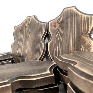 Wooden Hunting Trophy Shield, Carved Hunter's Trophy Stand, Custom ...