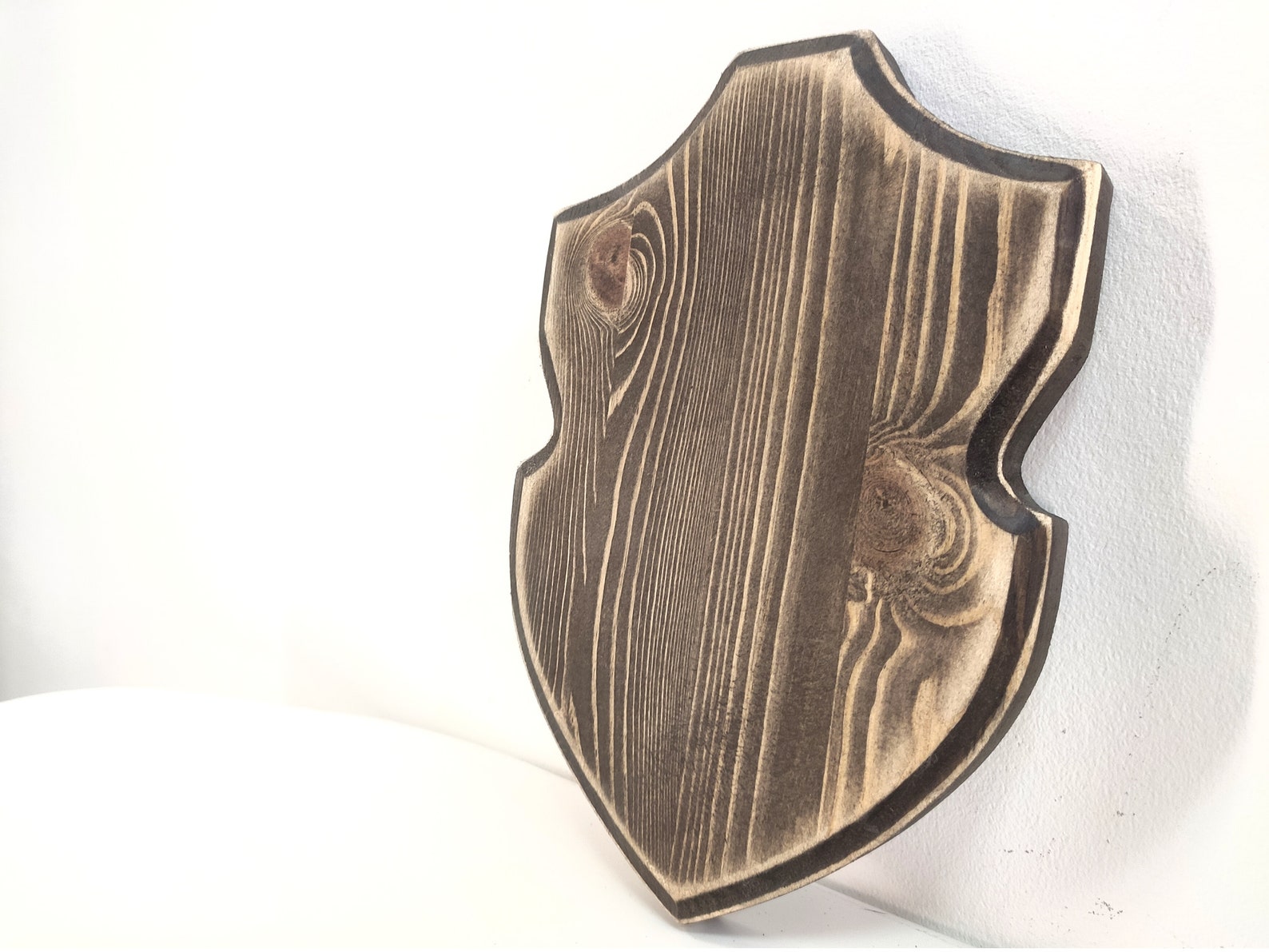 Wooden Hunting Trophy Shield, Carved Hunter's Trophy Stand, Custom ...