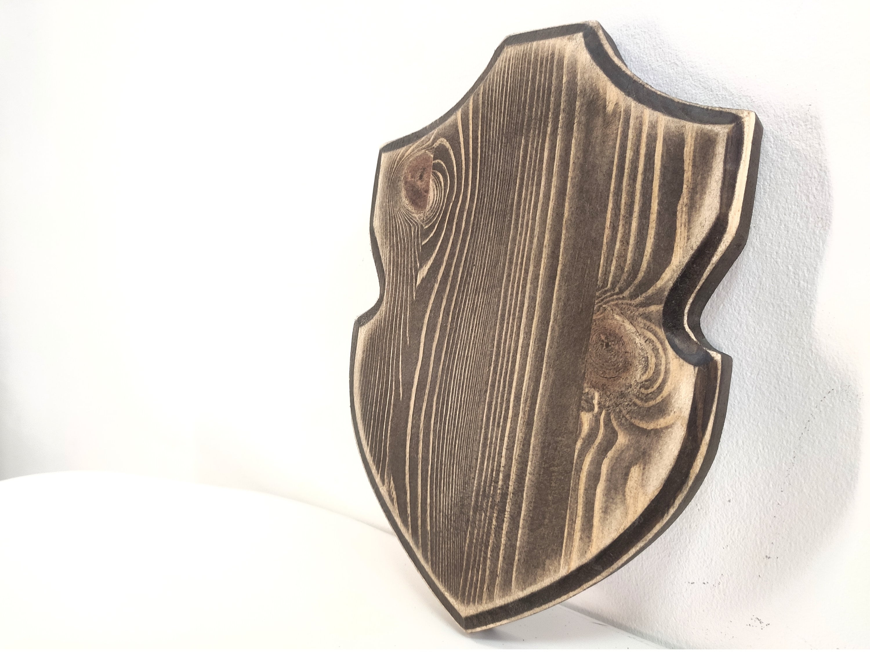 Wooden Hunting Trophy Shield, Carved Hunter's Trophy Stand, Custom ...