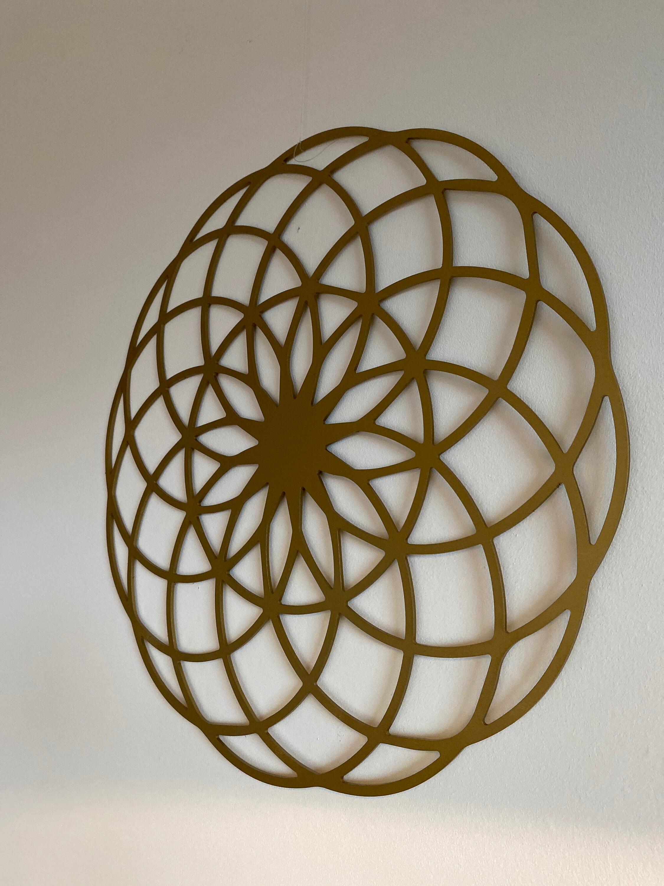 FLOWER TORUS in Gold Metal Art Wall Object - Etsy