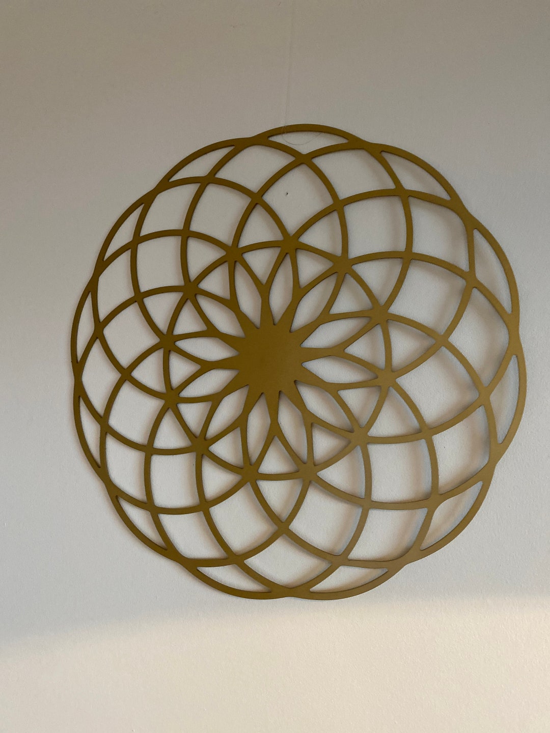FLOWER TORUS in Gold Metal Art Wall Object - Etsy