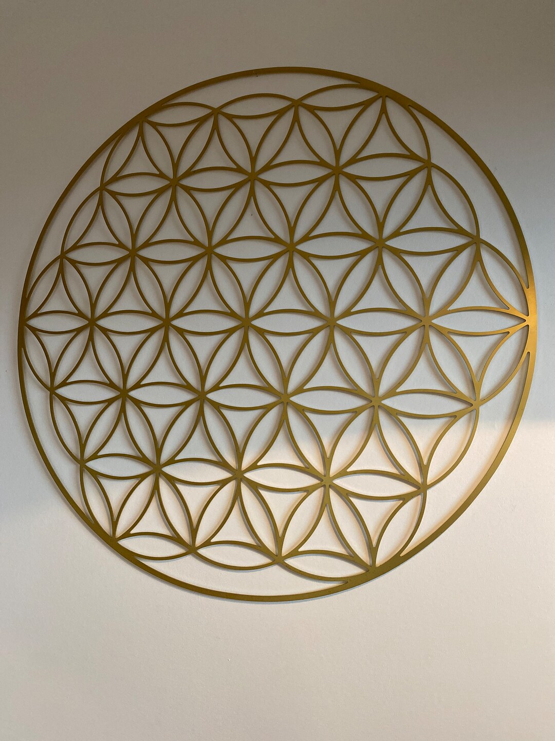 FLOWER OF LIFE Made of Golden Metal - Etsy