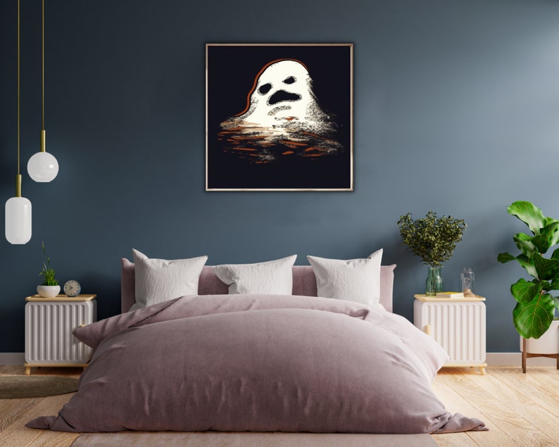 Dark Boo Wall Art, Scary Wall Art, Digital Spooky Wall Art, Ghost ...