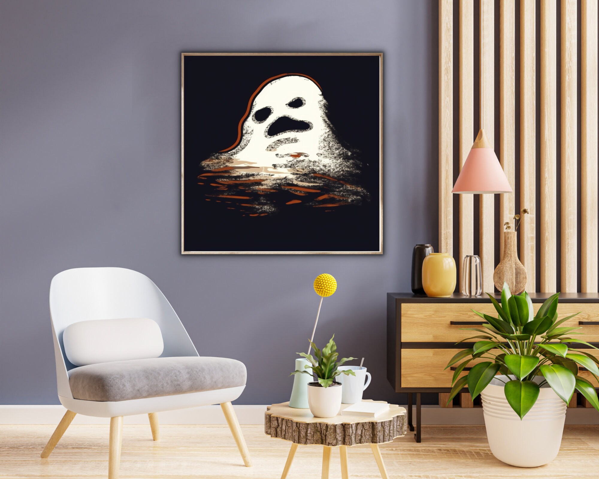 Dark Boo Wall Art, Scary Wall Art, Digital Spooky Wall Art, Ghost ...