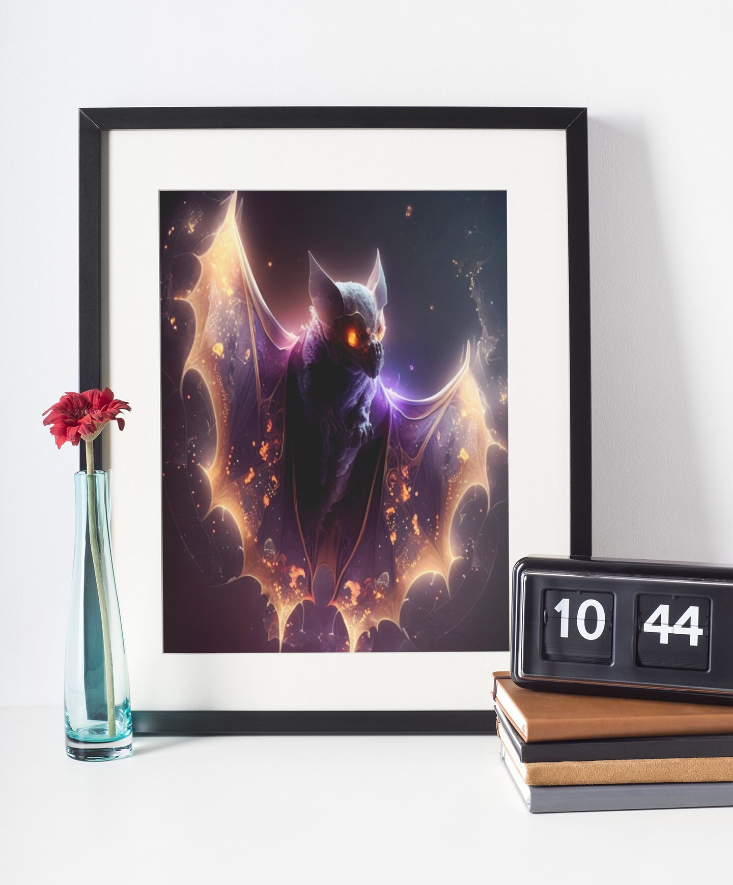 Gothic Bat Wall Art, Spooky Print Digital Wall Art, Halloween Wall ...