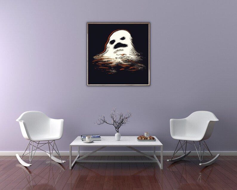 Dark Boo Wall Art, Scary Wall Art, Digital Spooky Wall Art, Ghost ...