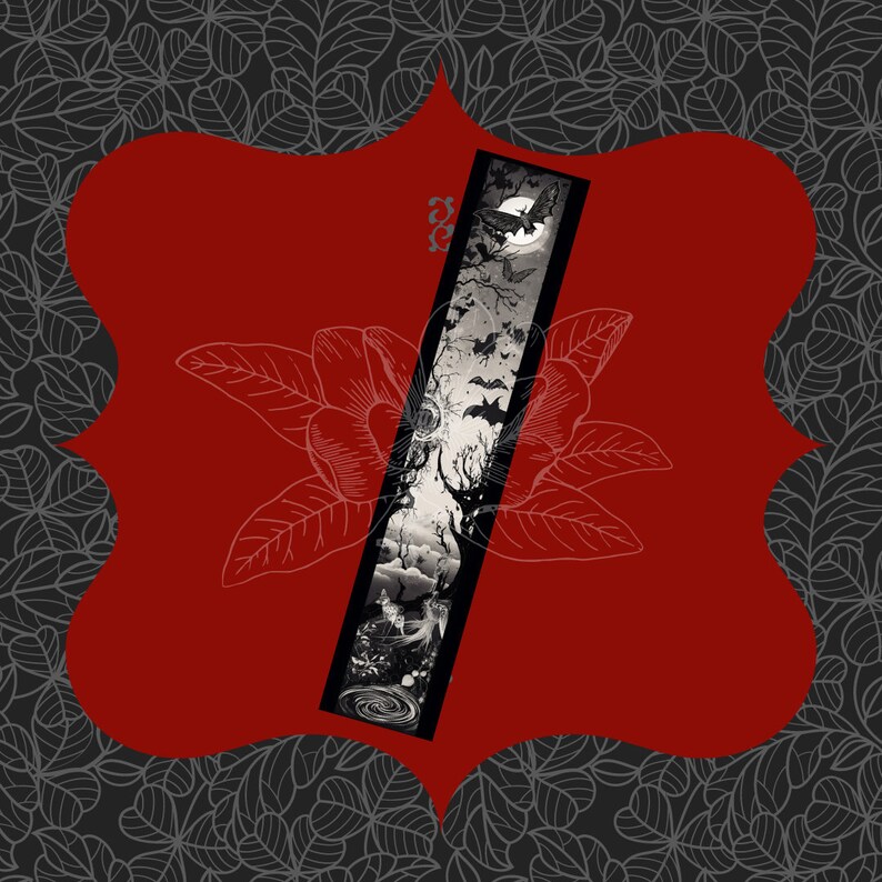 Gothic Bat Bookmark Set Gothic Accessories Digital Bookmark - Etsy