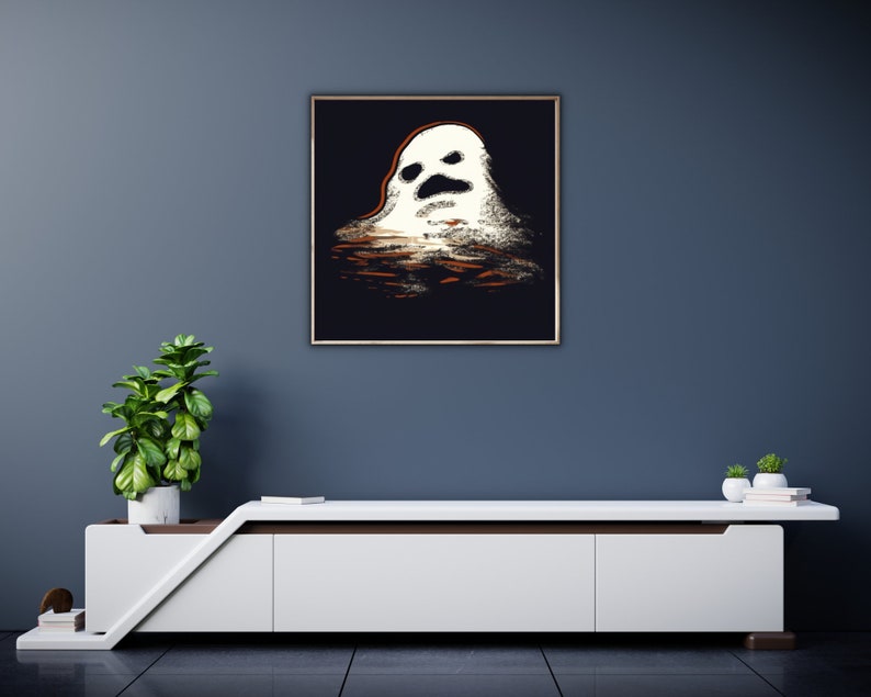 Dark Boo Wall Art, Scary Wall Art, Digital Spooky Wall Art, Ghost ...