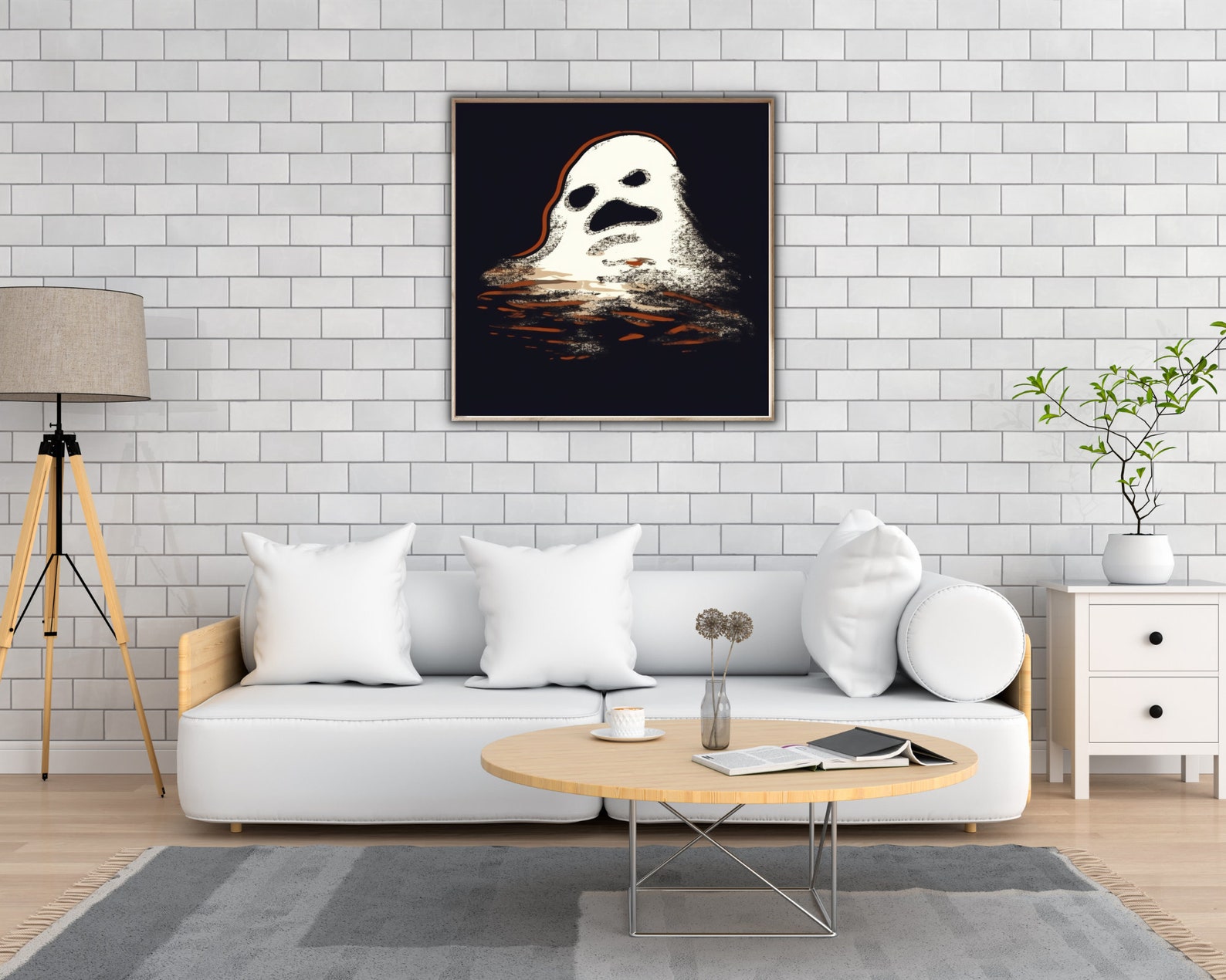 Dark Boo Wall Art, Scary Wall Art, Digital Spooky Wall Art, Ghost ...