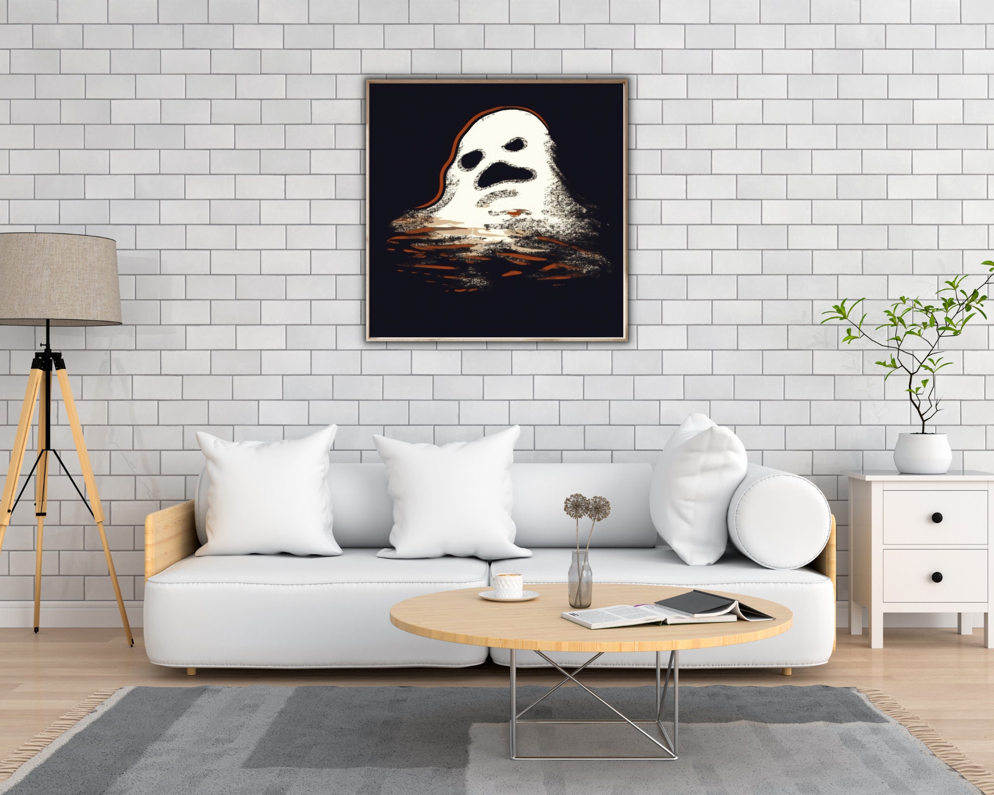 Dark Boo Wall Art, Scary Wall Art, Digital Spooky Wall Art, Ghost ...