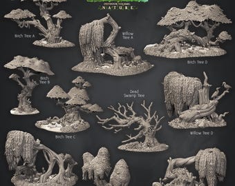 3D Swamp Terrain Stl's - Trees and More Trees - Etsy