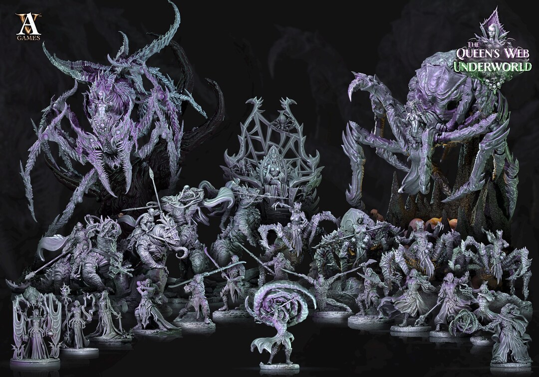3D Bundle Stl's - the Queens Web - Underworld (pre-supported) - Etsy
