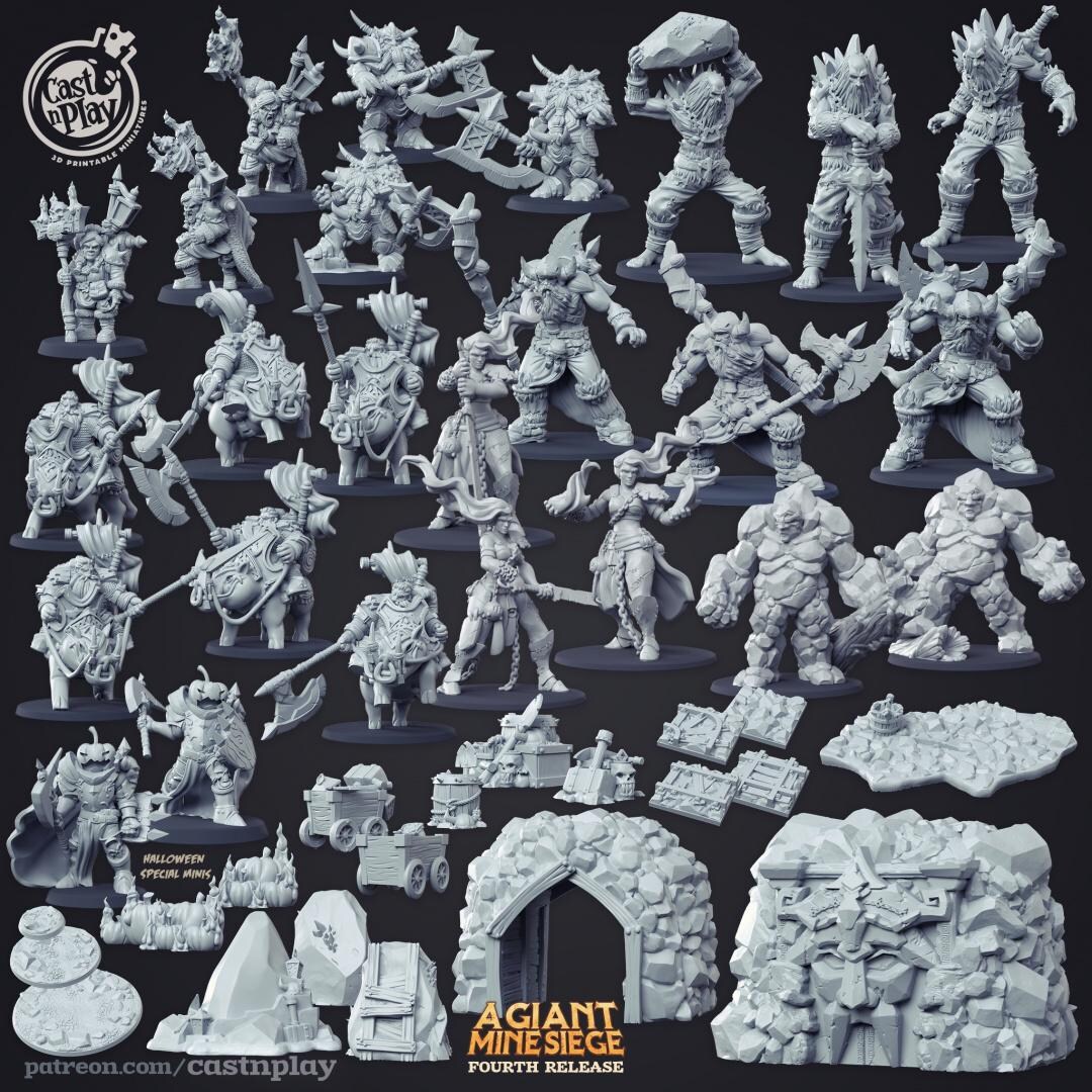 3D Bundle Stl's - A Giant Mine Siege (pre-supported) - Etsy