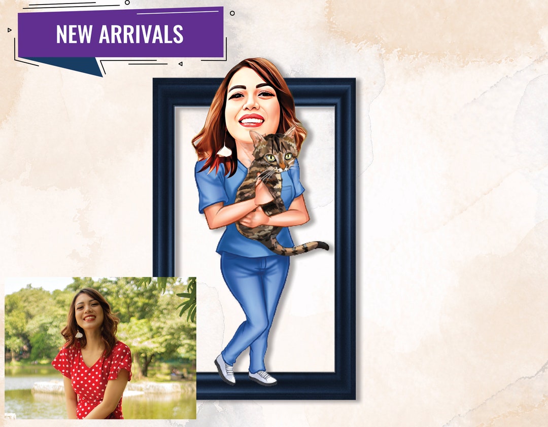 Customized Caricature Photo Frames, 3D Wooden Frames Gifts for ...