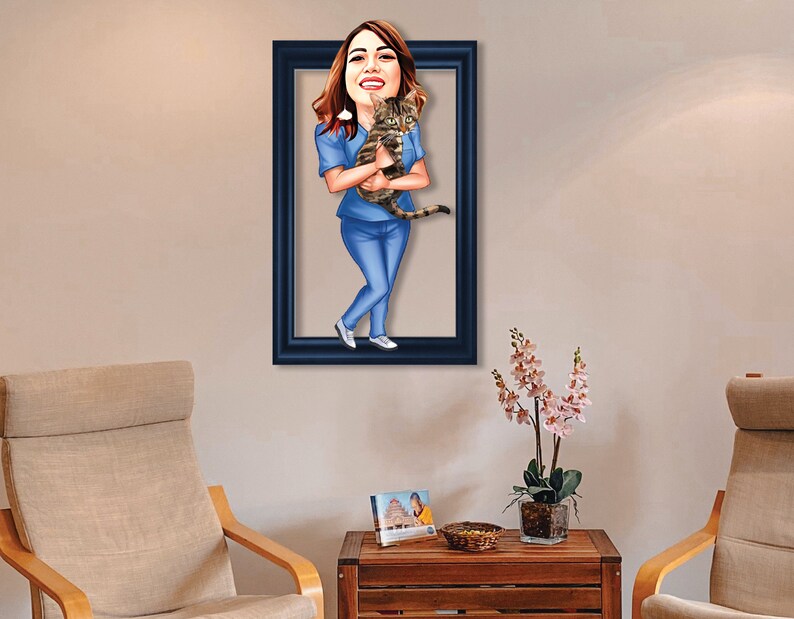 Customized Caricature Photo Frames, 3D Wooden Frames Gifts for ...