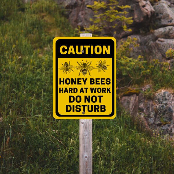 Bee Warning Sign - Etsy