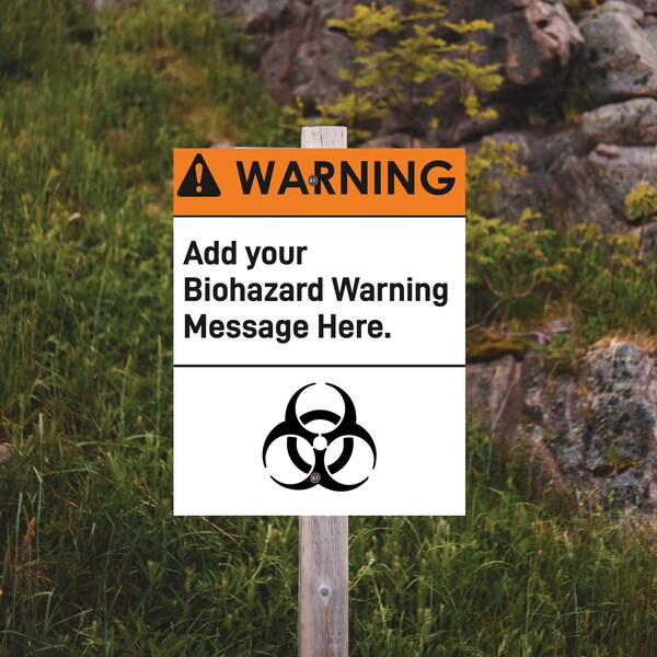 Biohazard Waste Sign - Etsy Canada