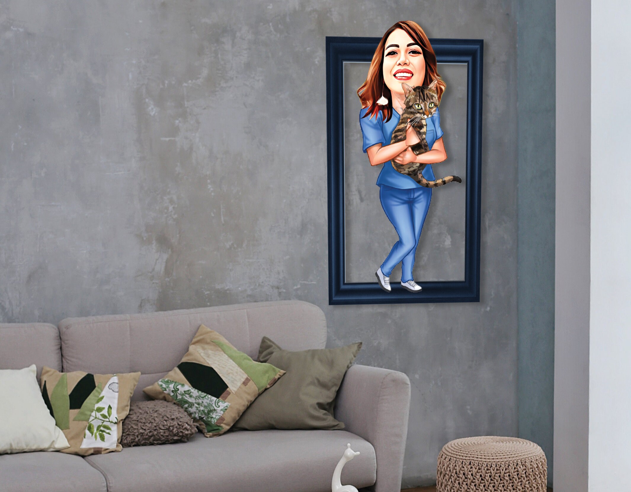 Customized Caricature Photo Frames, 3D Wooden Frames Gifts for ...