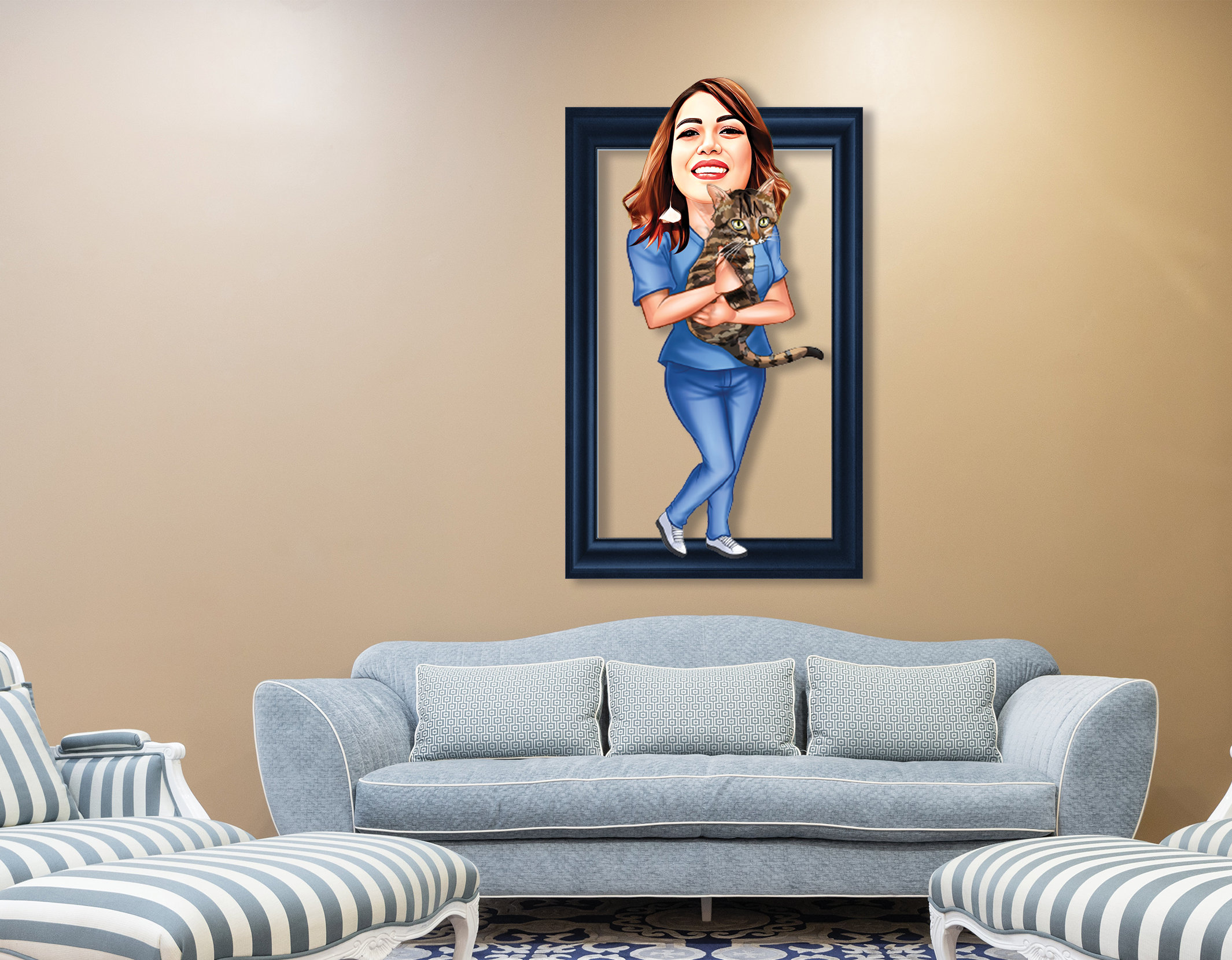Customized Caricature Photo Frames, 3D Wooden Frames Gifts for ...