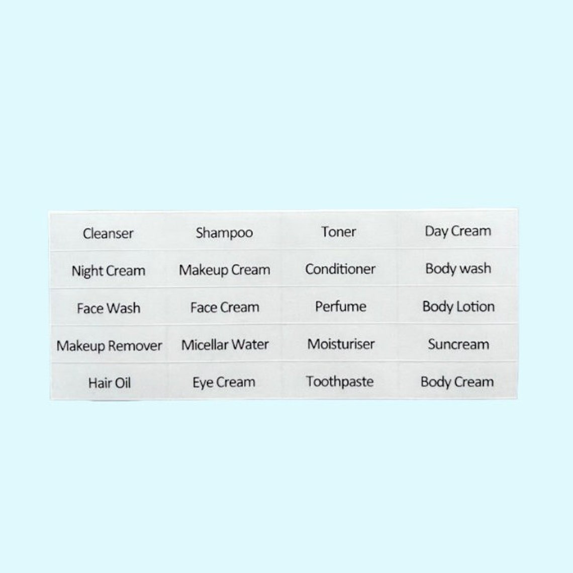 Mini Travel Bottle Labels Waterproof, Adhesive, Clear, and Glossy ...