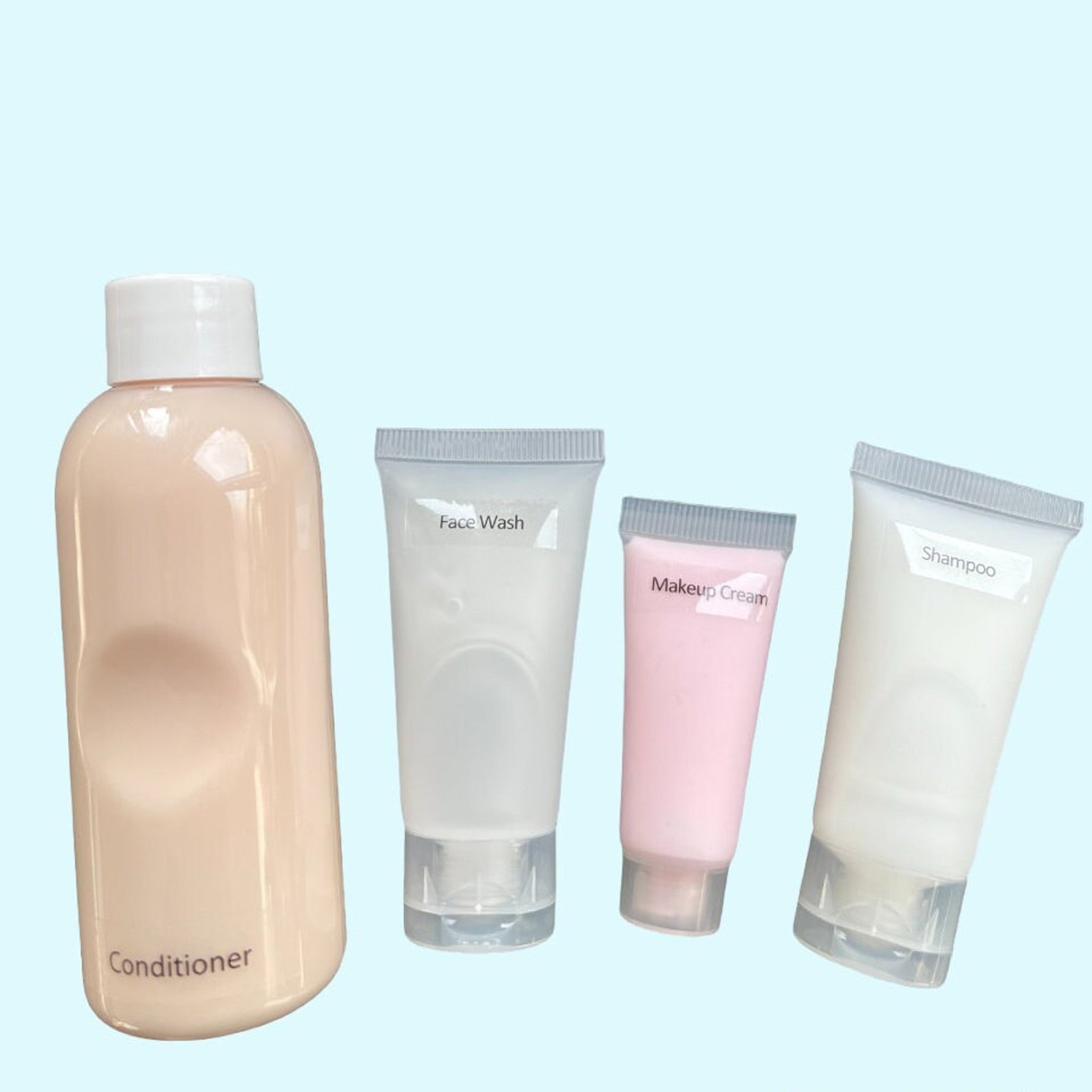 Mini Travel Bottle Labels Waterproof, Adhesive, Clear, and Glossy ...