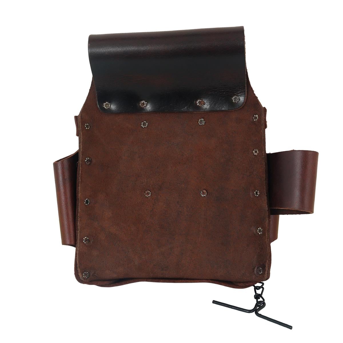 PU Leather Electrician's Tool Pouch: Antique/ Black Rivets, 3