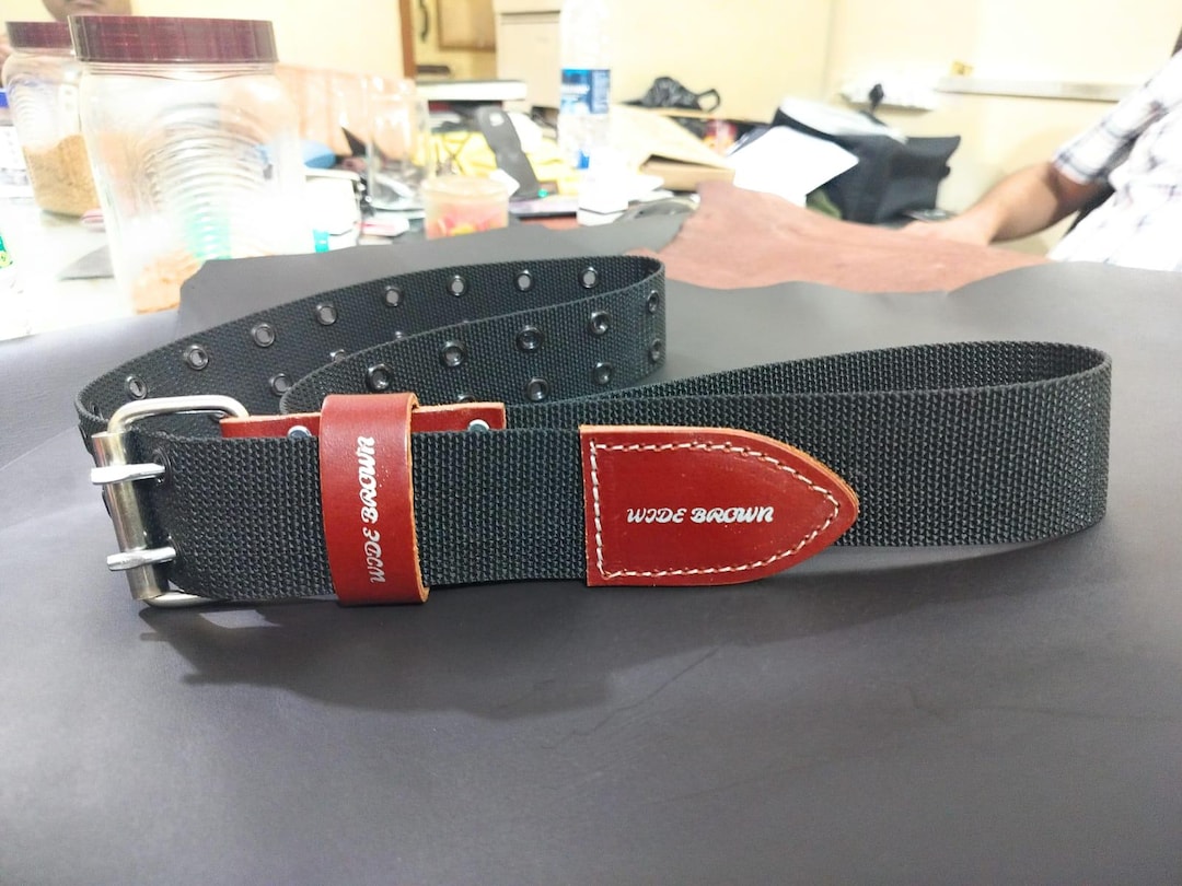 Hybrid Leather Nylon Maroon Tool Belt (fit for 28"–56") - Etsy