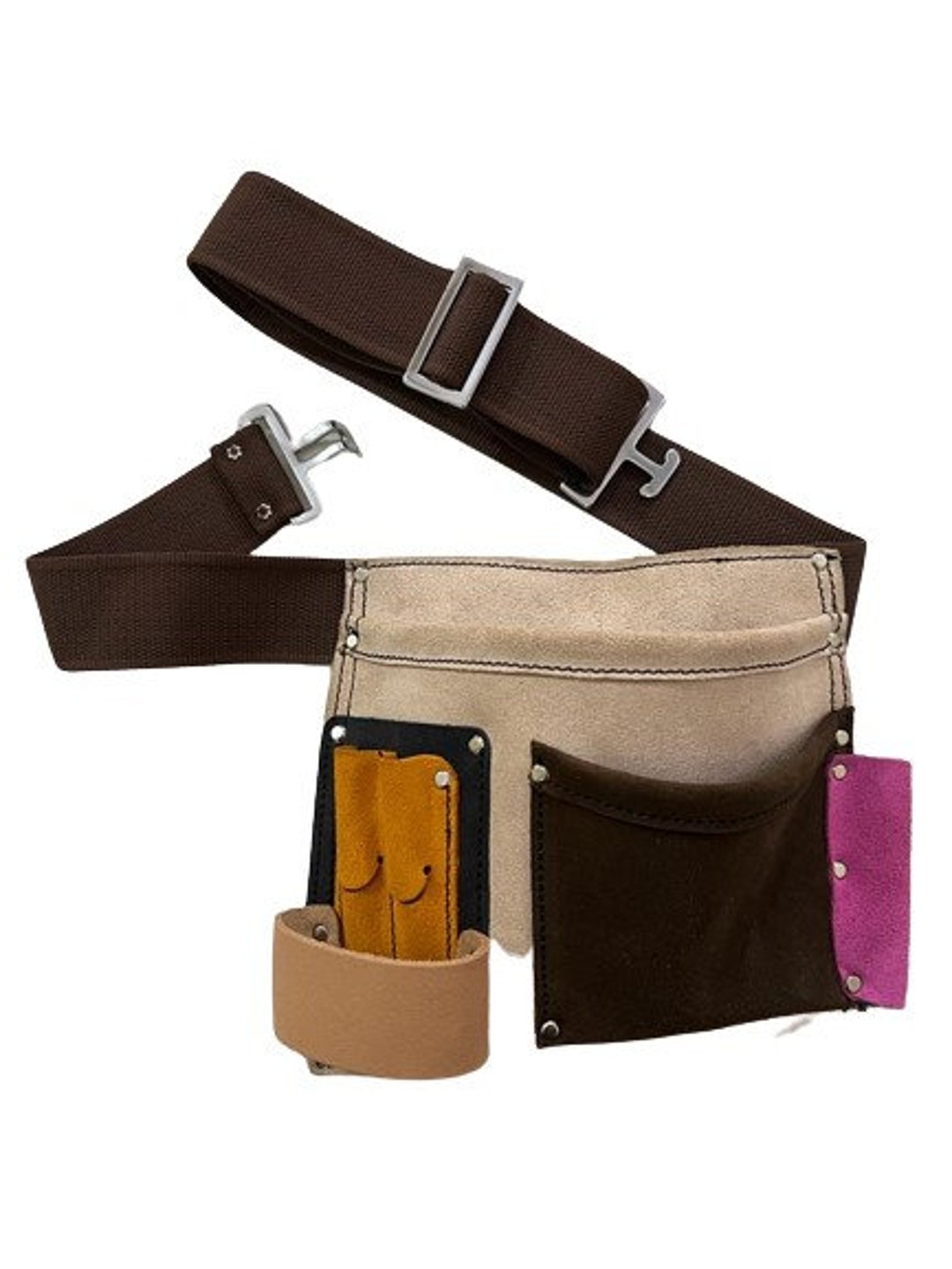 Suede Leather Tool Belt Pouch, Tool Bag, DIY, Handy Man, Gardening ...