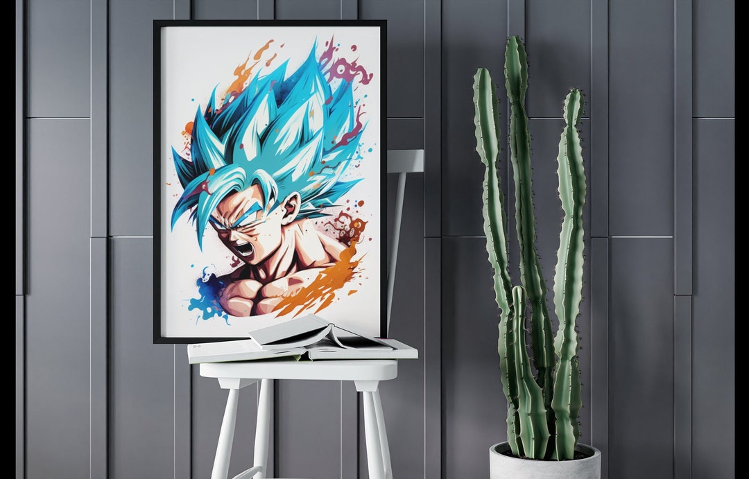 Goku Portrait From Dragon Ball Super Digital Download, Anime Printable ...