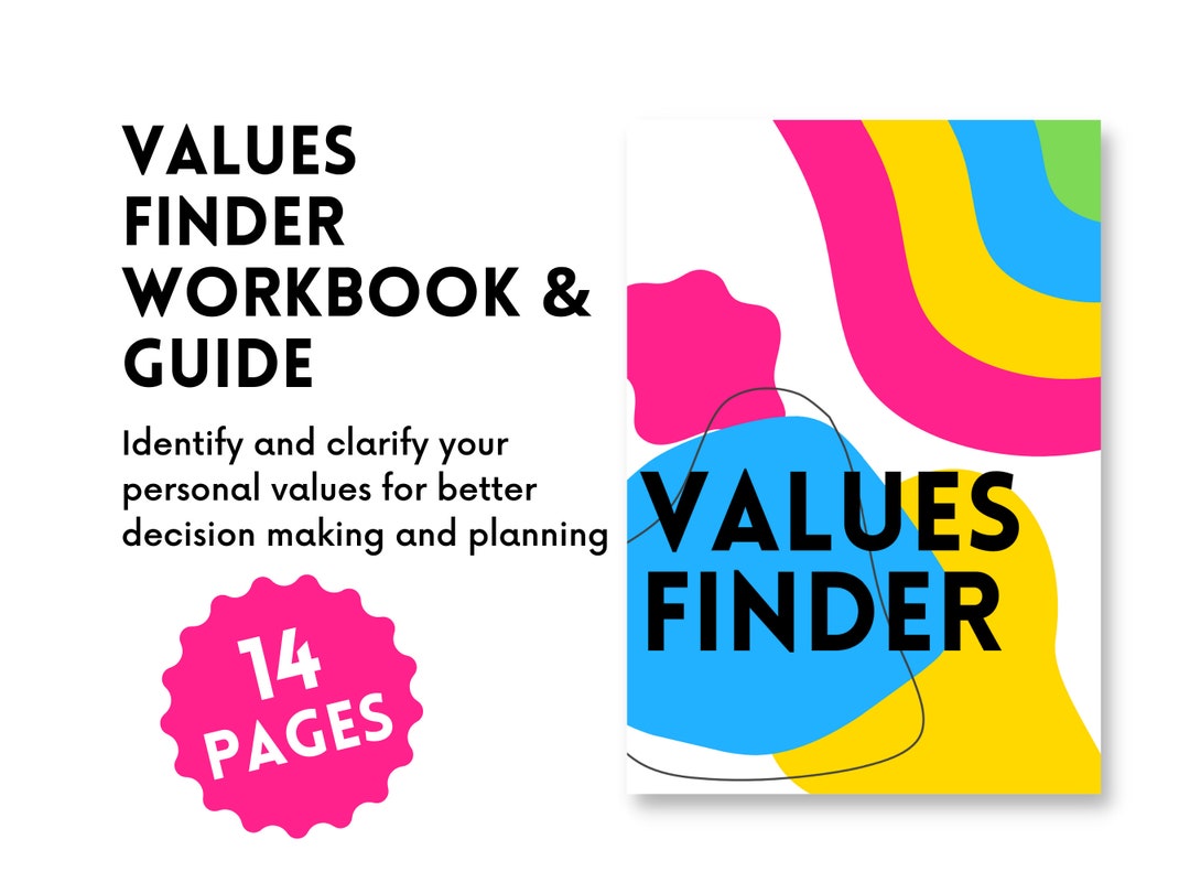 Core Values Finder Workbook & Values Worksheet - Etsy
