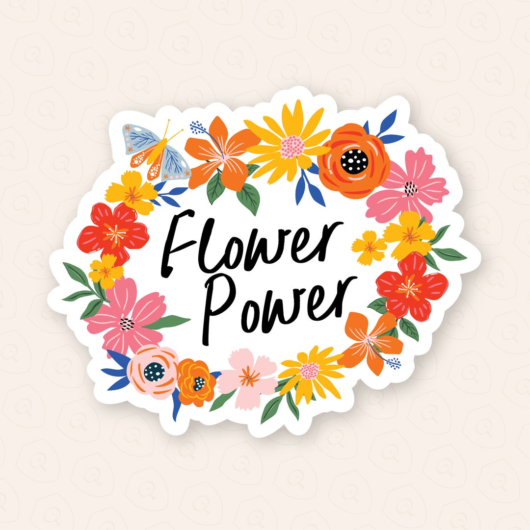FLOWER POWER Die-cut Sticker / Bullet Journal Stickers, Planner ...