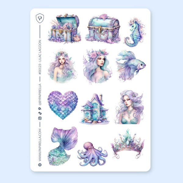 Mermaid Stickers - Etsy