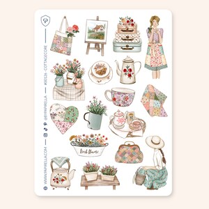 COTTAGECORE Sticker Sheet / Journaling Stickers, Planner Stickers ...
