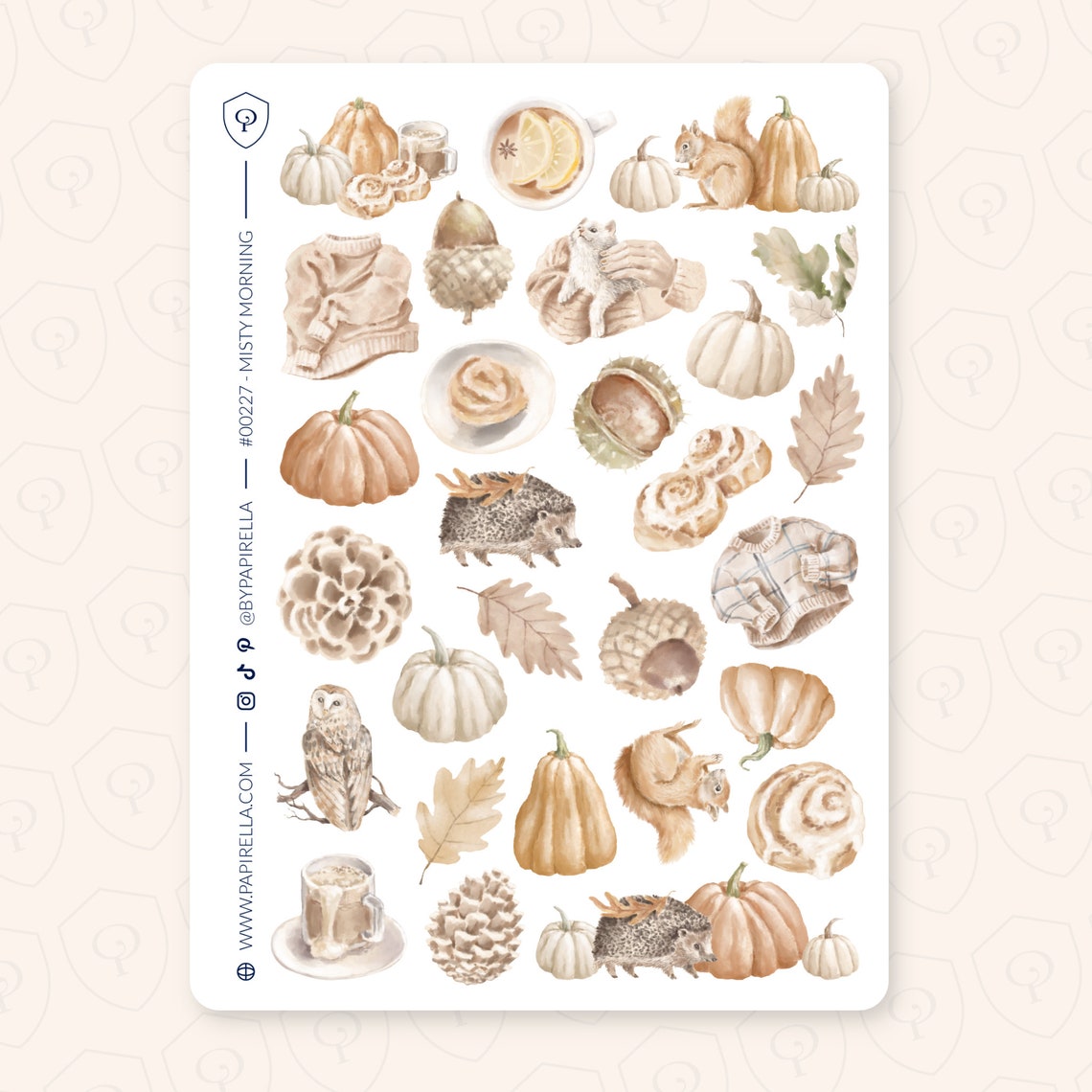 MISTY MORNING Sticker Sheet / Bujo Stickers Planner Stickers - Etsy