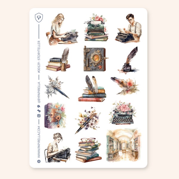 Writer Stickers - Etsy