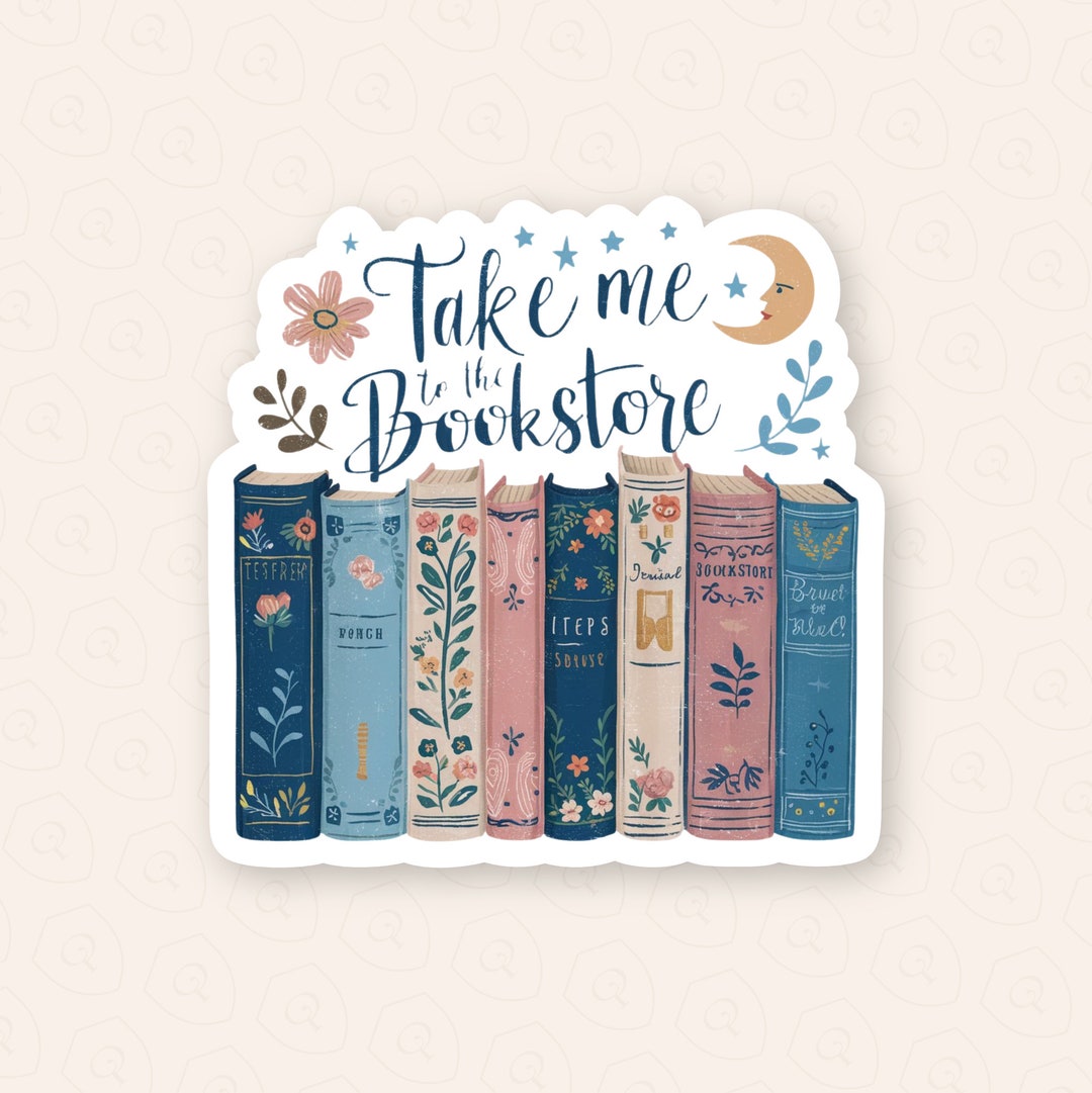 TO THE BOOKSTORE Die-cut Sticker / Vinyl Sticker, Funny Die-cut, Laptop ...
