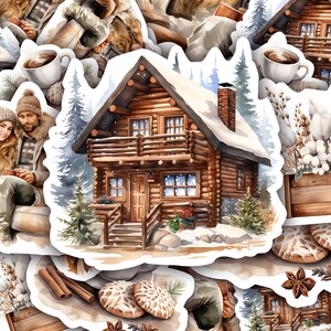 COZY TIMBER Sticker Sheet / Bujo Stickers, Planner Stickers, Aesthetic ...