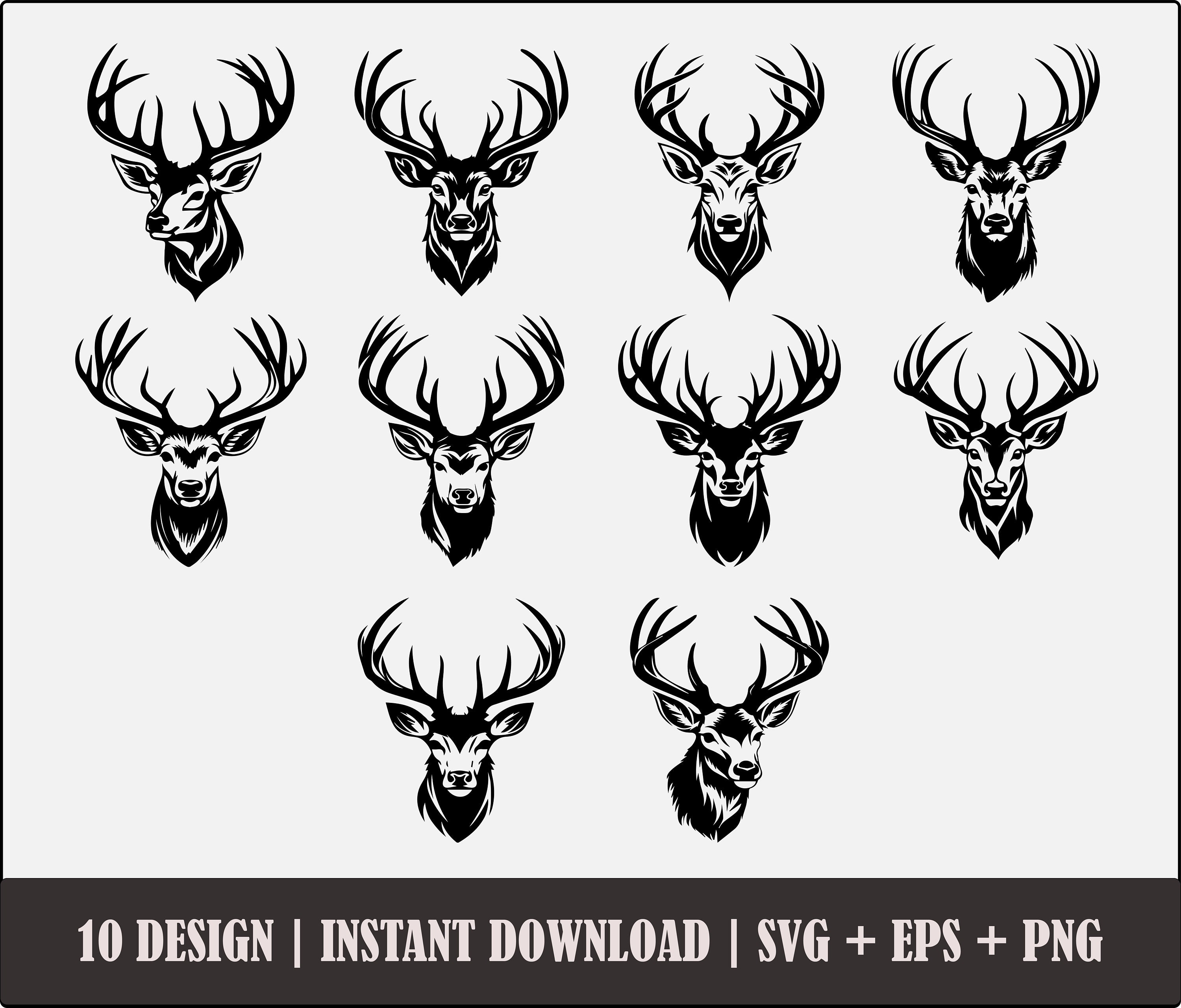 Deer Hunting SVG Hunting Svg Deer Head Silhouette Deer - Etsy