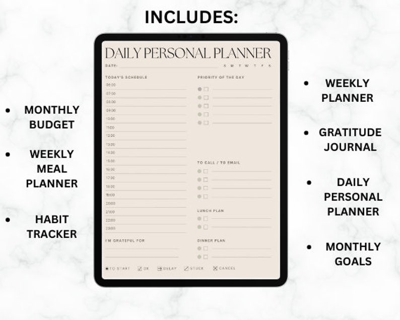 ULTIMATE PLANNER 2023 printable Planner, Personal Planner Bundle, Daily ...