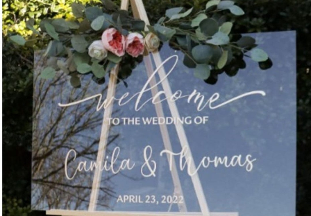 Acrylic Wedding Sign - Etsy