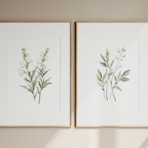 Botanical Flower 3 Poster Set Boho Cottagecore Decor Vintage Printable ...