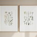 Botanical Flower 9 Poster Set Boho Cottagecore Decor Vintage Printable ...