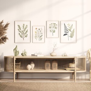 Botanical Flower 9 Poster Set Boho Cottagecore Decor Vintage Printable ...