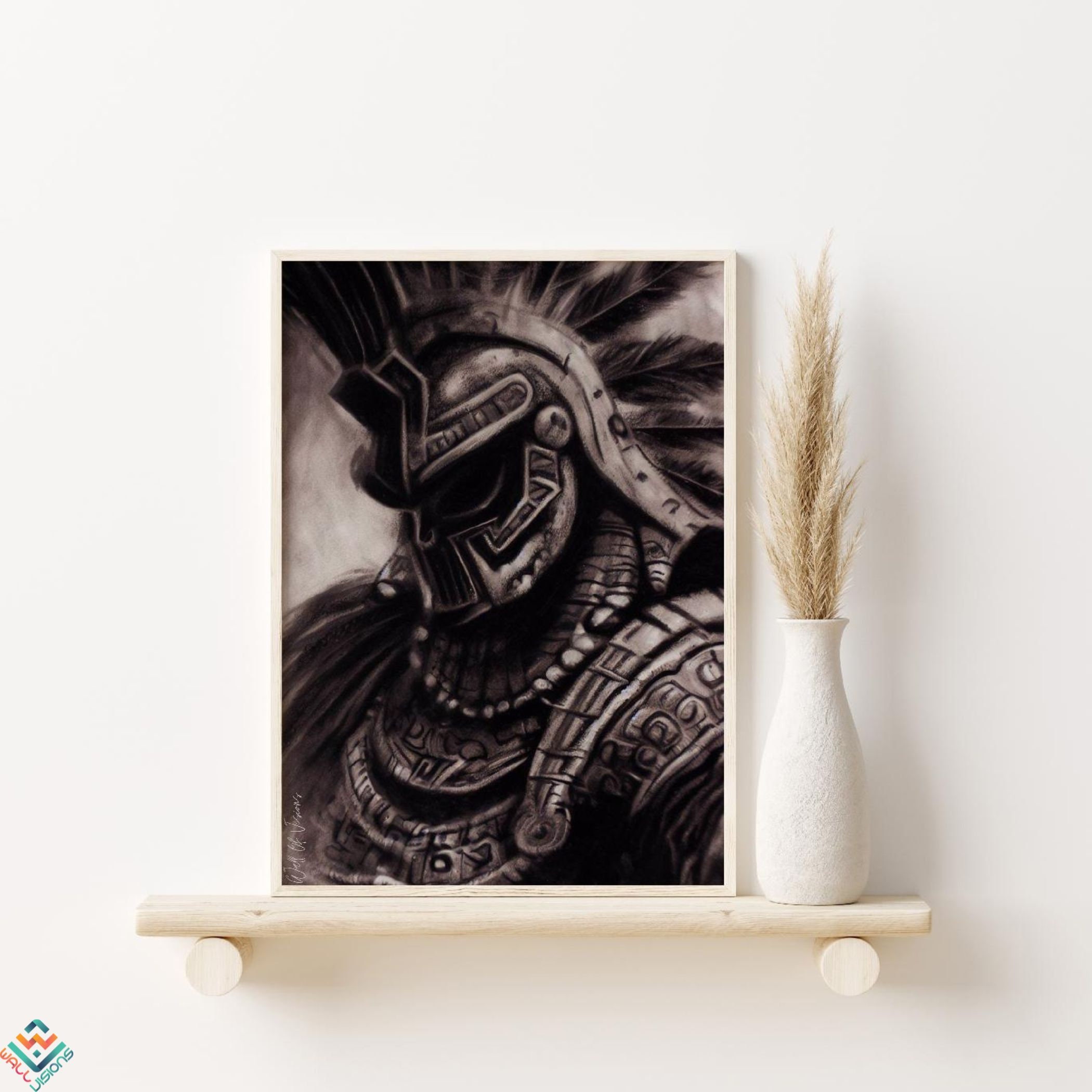 Aztec Warrior Aztec Fantasy Wall Art Fantasy Art Print Warrior Wall Art ...