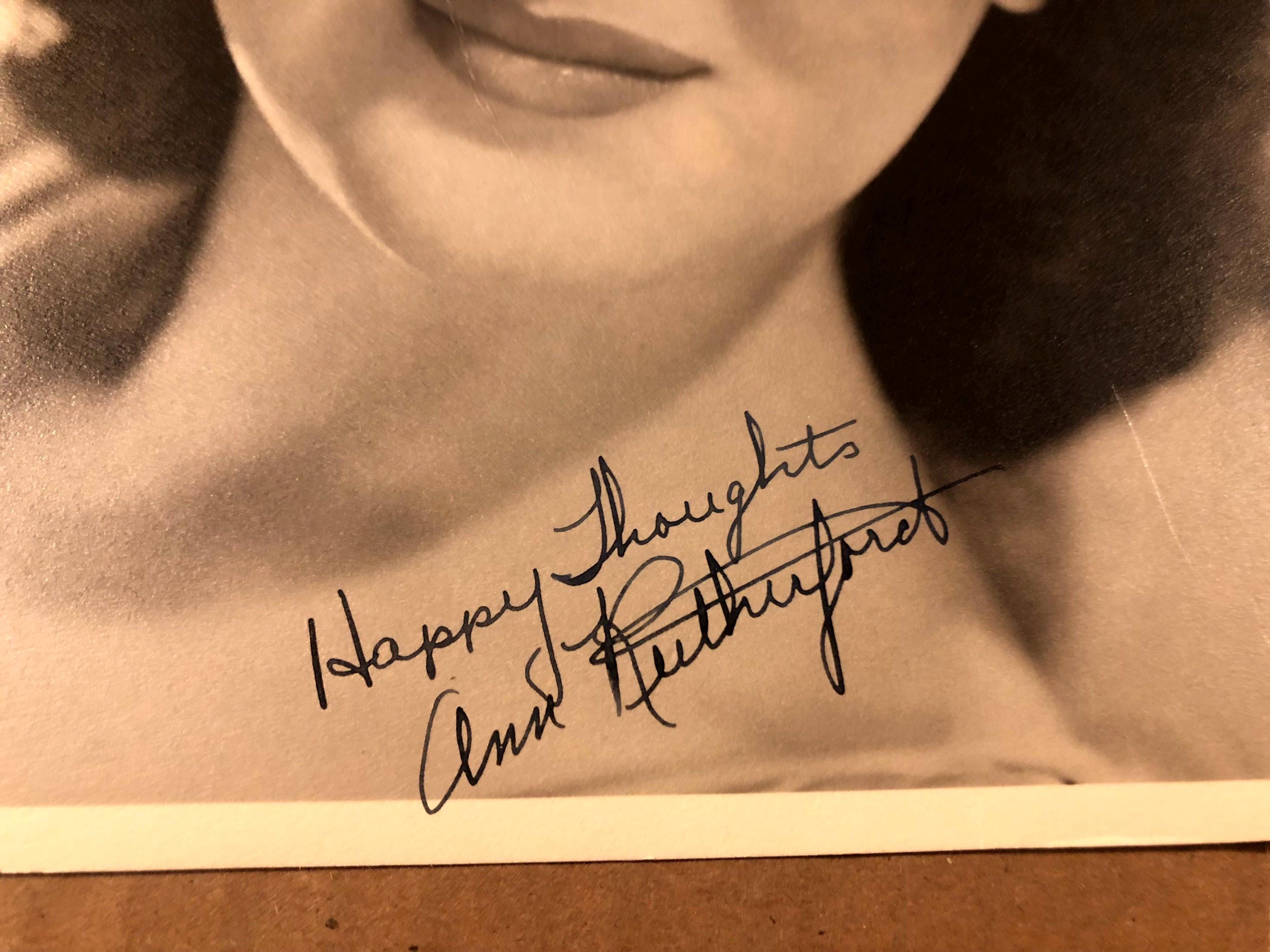 Anne Rutherford Excellent Rare Early Autographed 7/9 Photo 40s GWTW ...