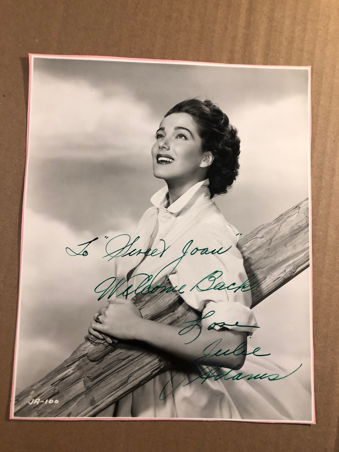 Julie Adams Rare Very Early Original Autographed 8/10 Photo From '54 ...