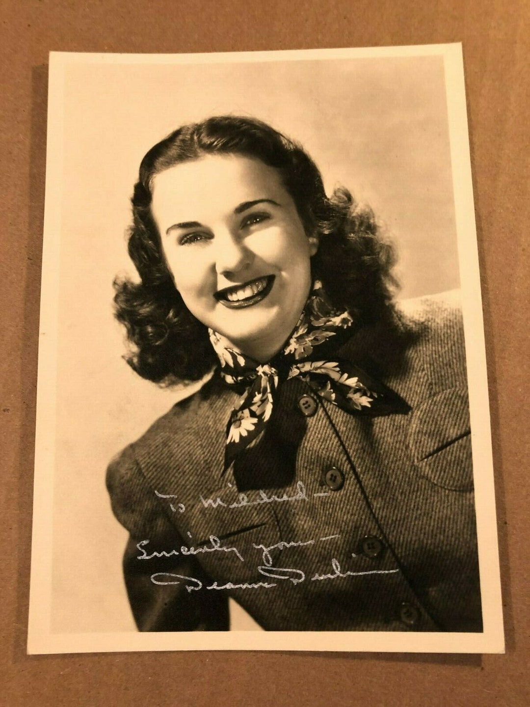Deanna Durbin Rare Very Early Original Autographed Photo 30s Three ...