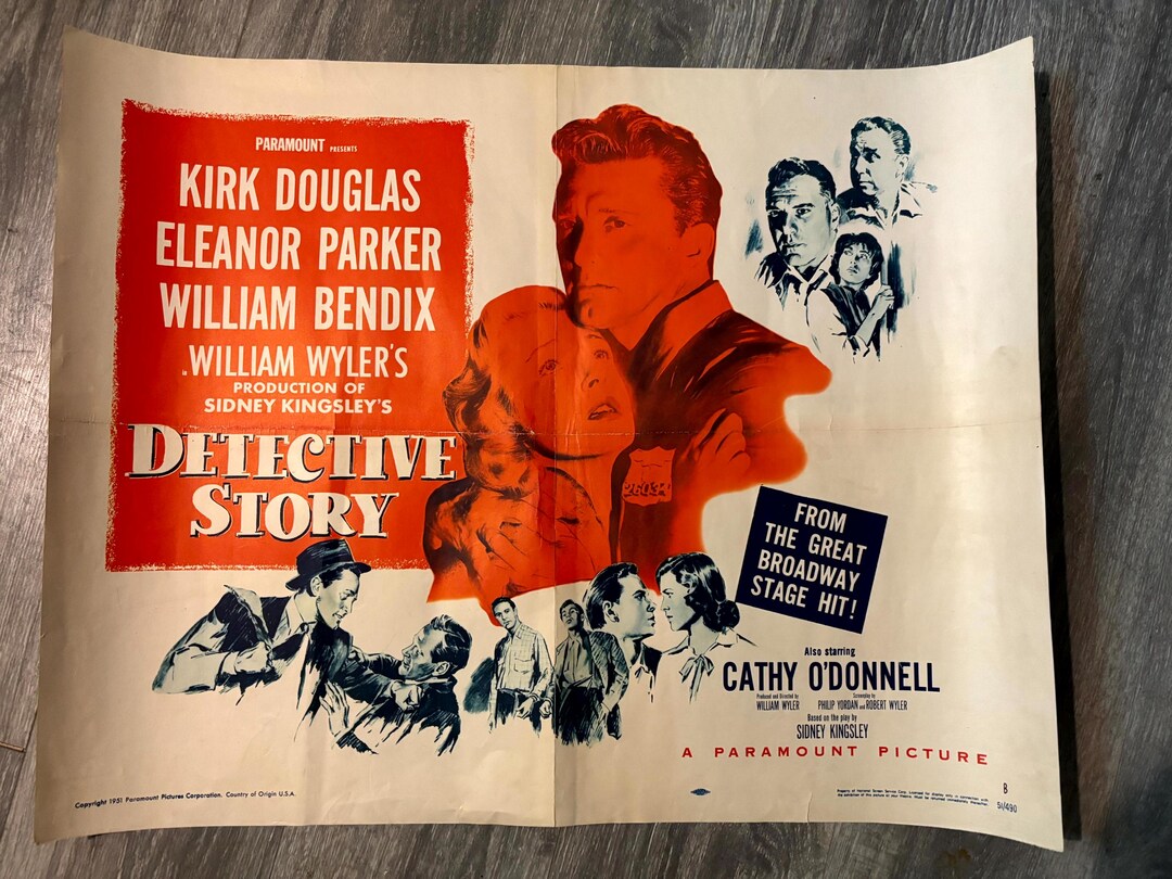 Detective Story Rare Original 1951 Half-sheet Poster Kirk Douglas ...
