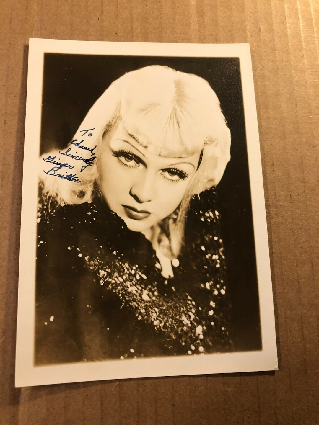 Ginger Britton Extremely Rare Very Early Autographed Photo 30s ...